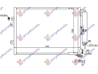 HLADNJAK KLIME BENZIN (51x38) RENAULT CLIO 09-13