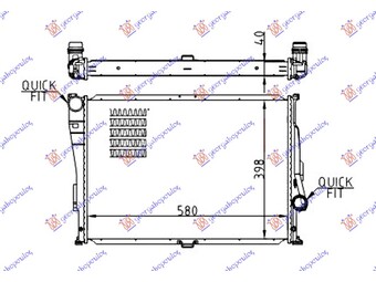 HLADNJAK MOTORA 3.2 i24V (M3) (58x40.2x43) BMW SERIES 3 (E46) COUPE/CABRIO 99-03