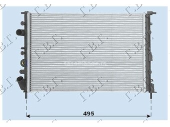 HLADNJAK MOTORA BENZIN/DIZEL (43x38) SA PUMPOM DACIA LOGAN-MCV 05-08/P.UP-VAN 09-12