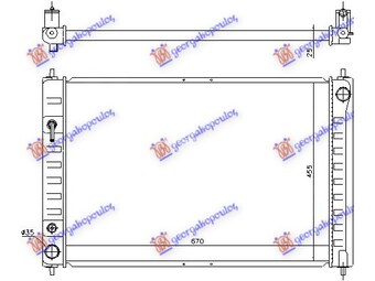 HLADNJAK MOTORA 3.5 BENZIN (AUTOMATSKI) 08- (670x455) NISSAN MURANO 03-14