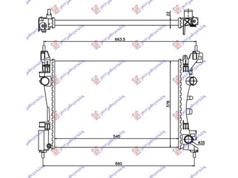 HLADNJAK MOTORA BENZIN (+/-AC) (54x37.5) OPEL CORSA D 06-15