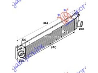 HLADNJAK INTERKULERA 2.2/2.3/3.0 HDI/JTD (740x127x64) FIAT DUCATO 06-14