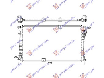 HLADNJAK MOTORA 2.0 CDTi 2.5 DTi DIZEL (780x450x26) CEV DIJAGONALNO (SA START-STOP SISTEMOM) OPEL...