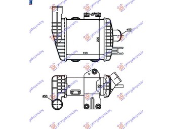 HLADNJAK INTERKULERA 2.0 CRDI (190x205x90) KIA SPORTAGE 04-08