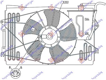 VENTILATOR KOMPLET (BENZIN) (SRAF) TOYOTA COROLLA VERSO 02-07