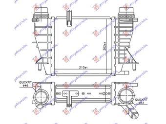 HLADNJAK INTERKULERA 1.5 dCi DIZEL (210x202x62) RENAULT CLIO 06-09