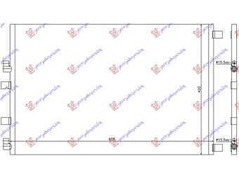 HLADNJAK KLIME 1.9 DCi (AUTO) 2.0 DCi MAN/AUTO DIZEL (625x415x12) RENAULT MEGANE SDN-H/B-L/B 05-08