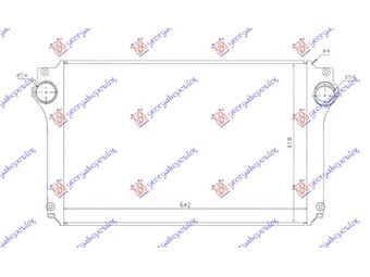 HLADNJAK INTERKULERA 2.0/2.2 D4D DIZEL (642x418x26) 05- TOYOTA AVENSIS (T25) 03-08