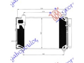 HLADNJAK KLIME 2.0 D4D BENZIN (590x370x16) CEV DIJAGONALNO TOYOTA AVENSIS (T25) 03-08