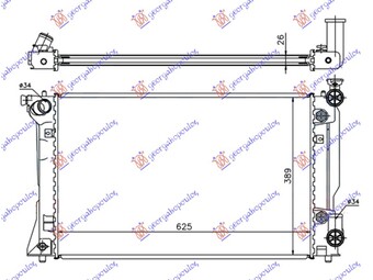 HLADNJAK MOTORA 2.0 i-VVTi BENZIN (AUTO) (625x390) TOYOTA AVENSIS (T25) 03-08