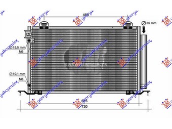 HLADNJAK KLIME 2.0/2.4 BENZIN (645x360x16) TOYOTA AVENSIS (T25) 03-08