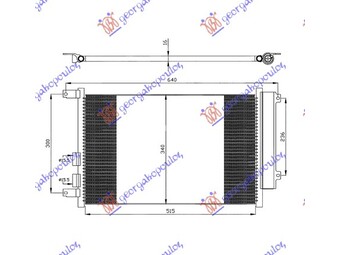 HLADNJAK KLIME 1.9 JTD (56x34x1.6) ALFA ROMEO 147 00-10