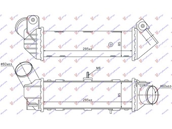 HLADNJAK INTERKULERA 1.8T BENZIN - 1.9TDI DIZEL (295x85x85) SEAT CORDOBA 99-02