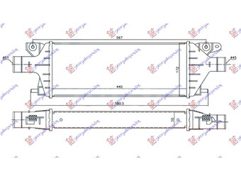 HLADNJAK INTERKULERA 2.0 JTD (440x172x55) FIAT SEDICI 07-