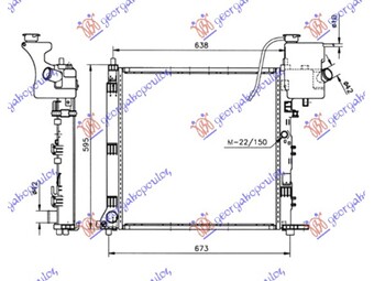 HLADNJAK MOTORA BENZIN/DIZEL (MAN) (-AC) (57x56) (MAHLE BEHR PREMIUM LINE) MERCEDES VITO (W638) 9...