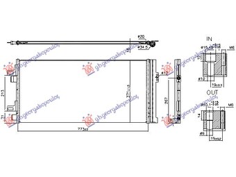 HLADNJAK KLIME 2.3 DIZEL MULTIJET (773x371x16) FIAT DUCATO 14-20