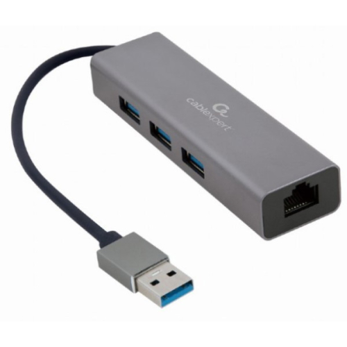 A-AMU3-LAN-01 Gembird USB AM Gigabit network adapter with 3-port USB 3.0 hub