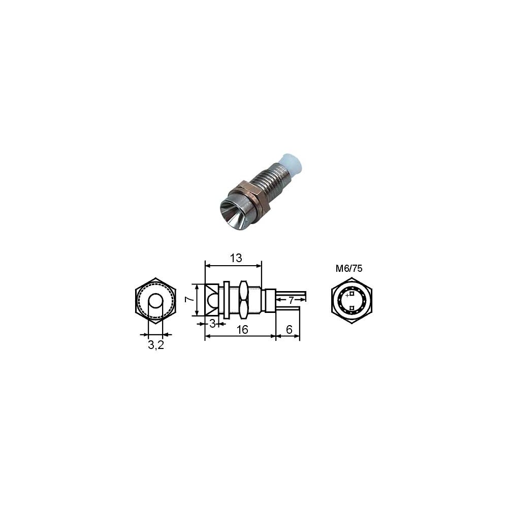 Kuciste metalno za LED 3mm IN