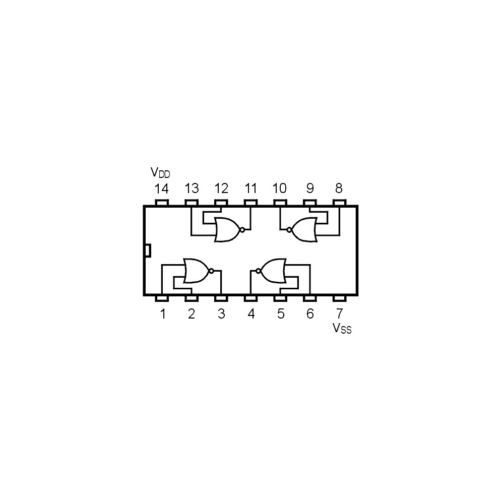 IC Quad 2Input NOR Gate