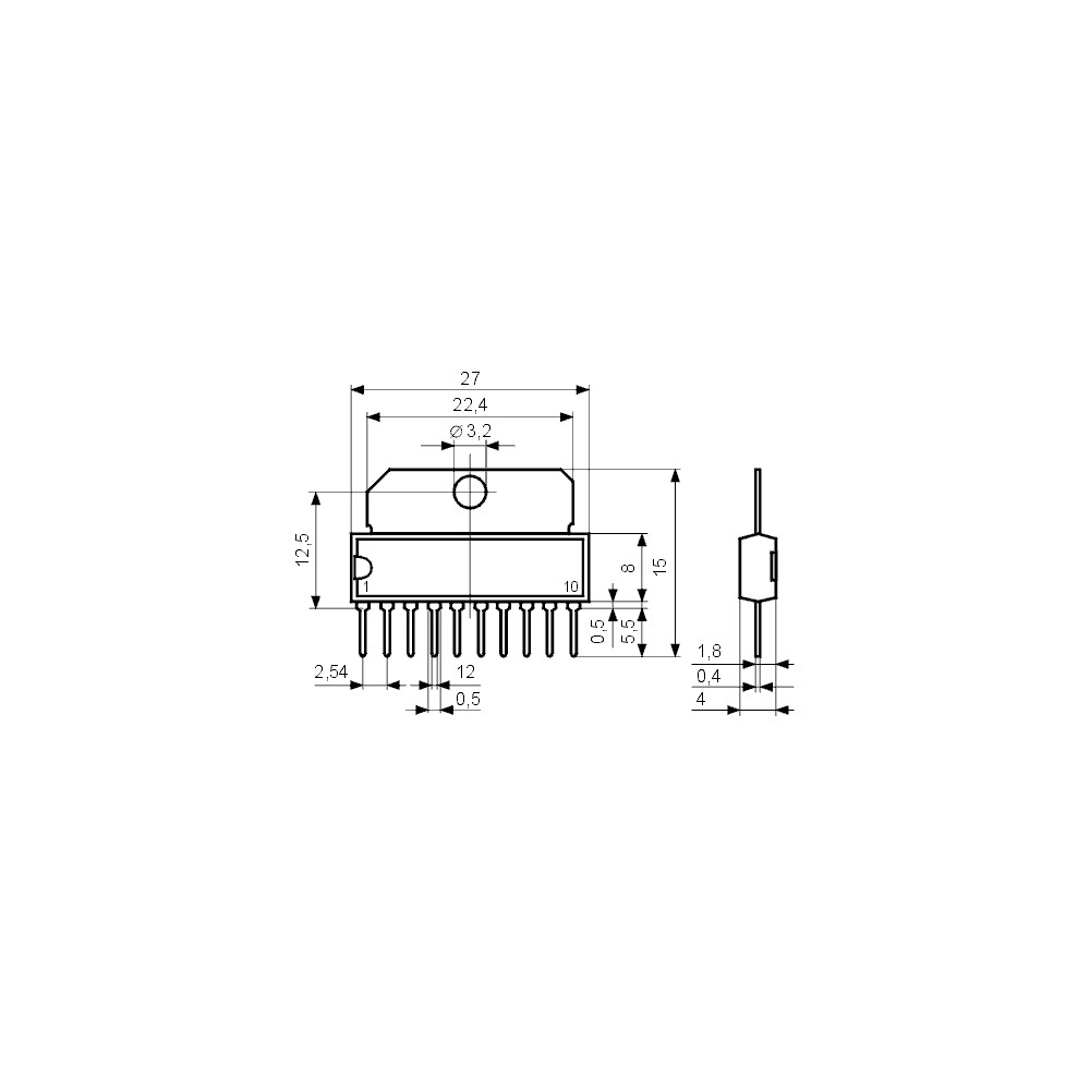 IC 2xNF-V ALC Ucc=4...12V SIP10