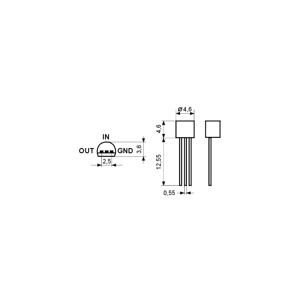 Stab.napona -5V 0.1A,TO92