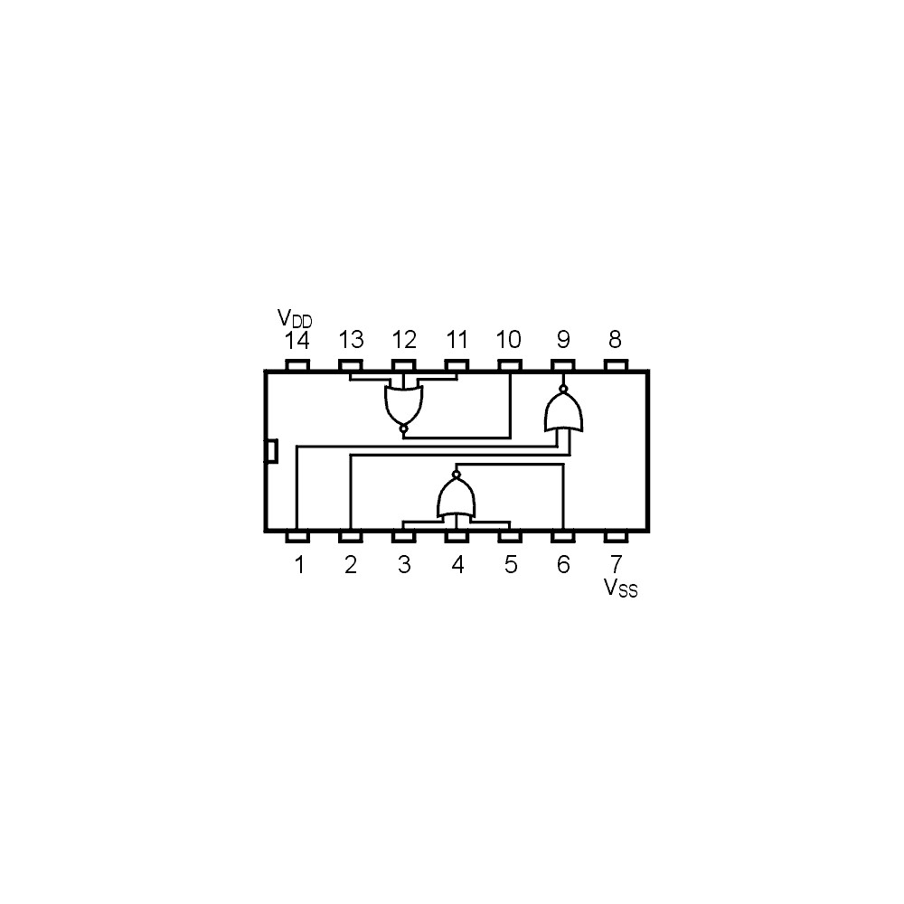 IC Triple 3-Input Buffered NOR Gate