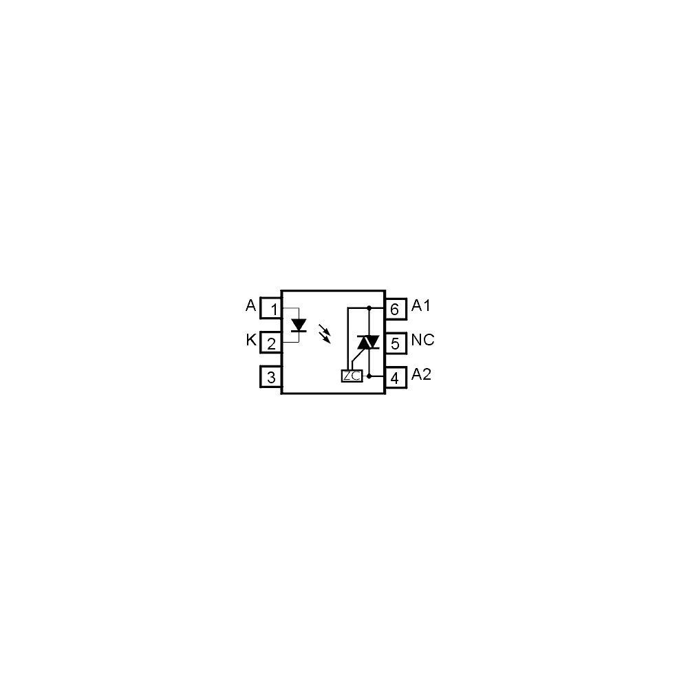 Optotr+ZCD 7.5kV 600V 5mA DIP6