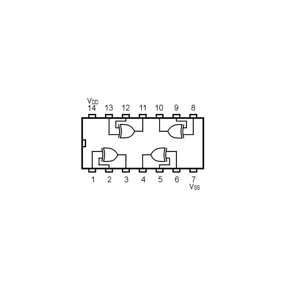 IC Quad 2-Input Exclisive-OR Gate