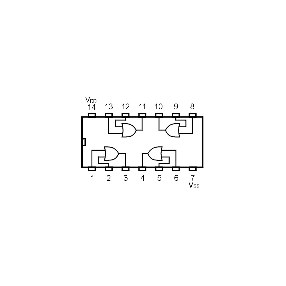 IC Quad 2-Input OR Buffered B Series Gate
