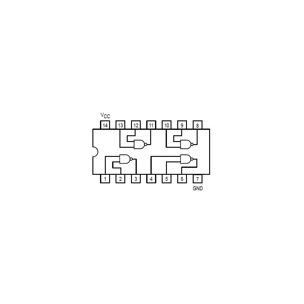 IC Quad 2-Input NAND Gate SO14