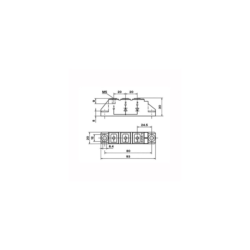 Dioda 2X45A 1600V SKKD46
