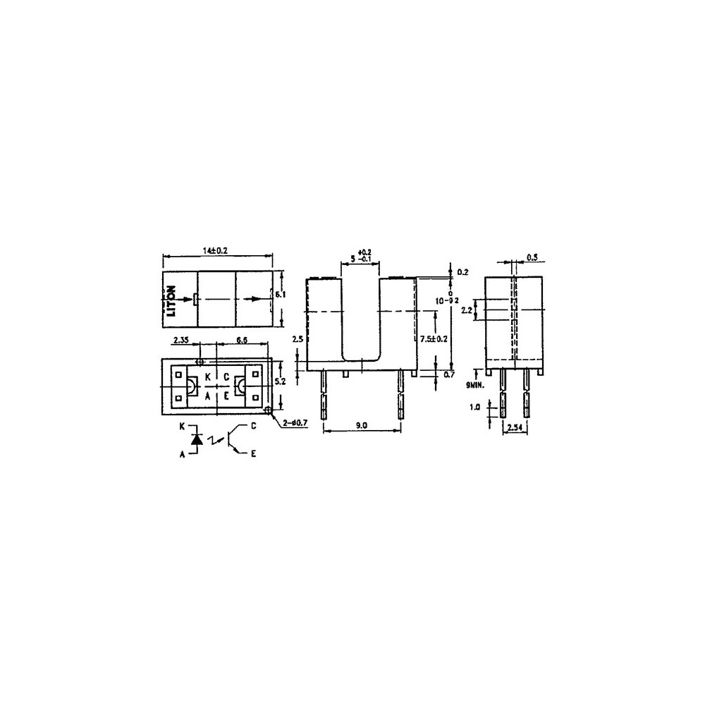 Slotted Optic.Switch-Trans.Out. LTH301-07