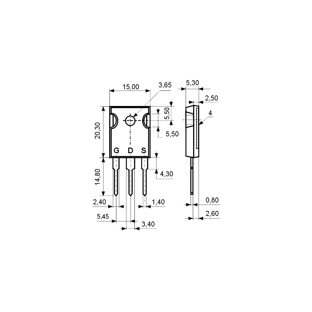 Tranz. N-Ch 1000V 4.3A 150W TO247AC