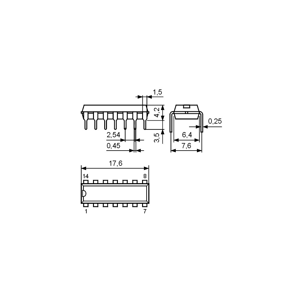 IC expandable dual 2-wide 2-input AND-OR inv.gate