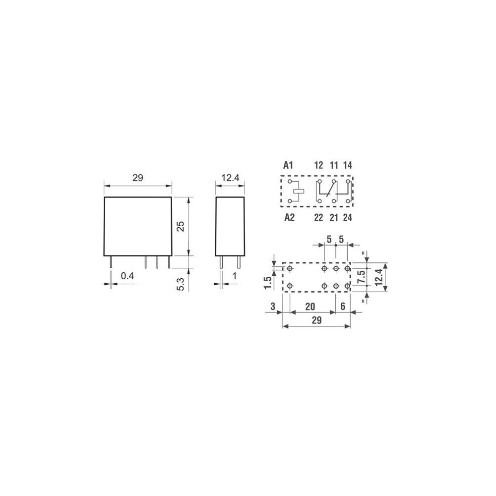 Rele Finder 1X16A 24V DC, 40.61.9.024.