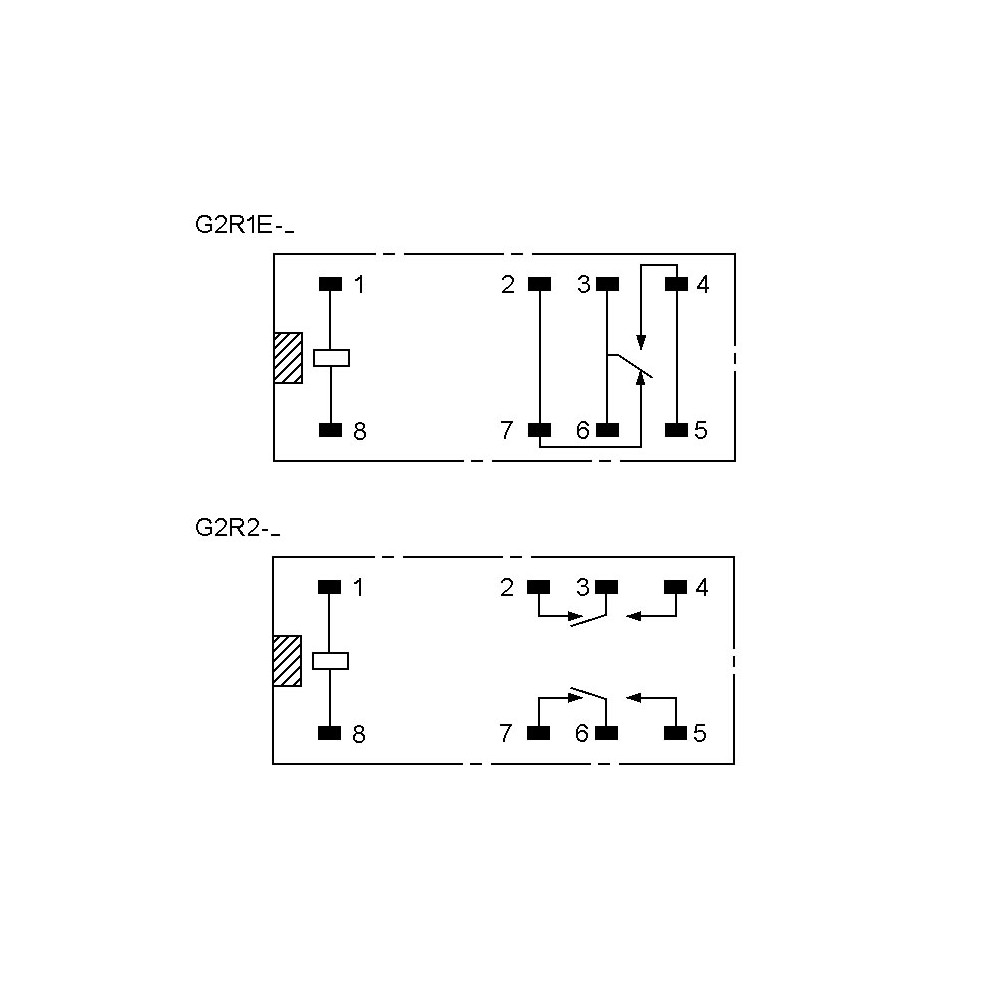 Relej G2R-2 24V (24V, 5A, 2x M+R) 1100R