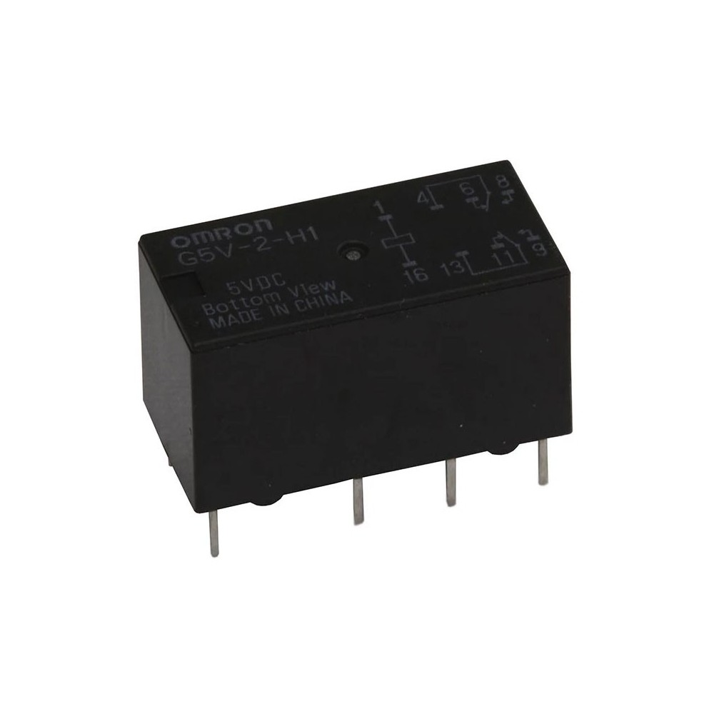 Relej DPDT 2A 5V, 167R Omron