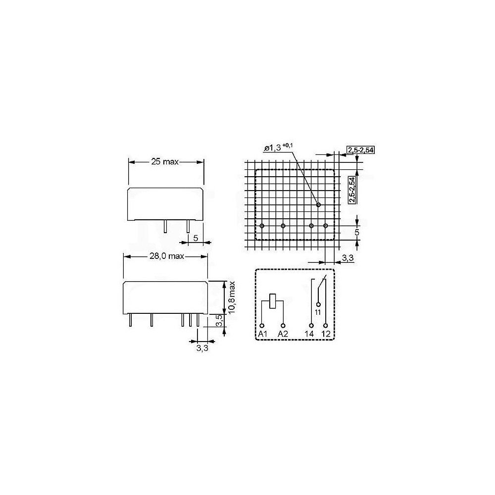 Rele 8A 24V DC RP110024 SCHRACK