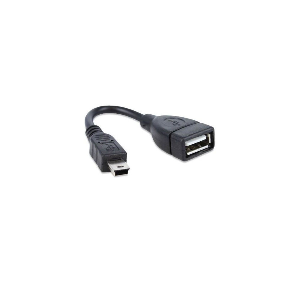 Adapter USB 2.0 AF -USB AM mini 5 muški 0,2m OTG