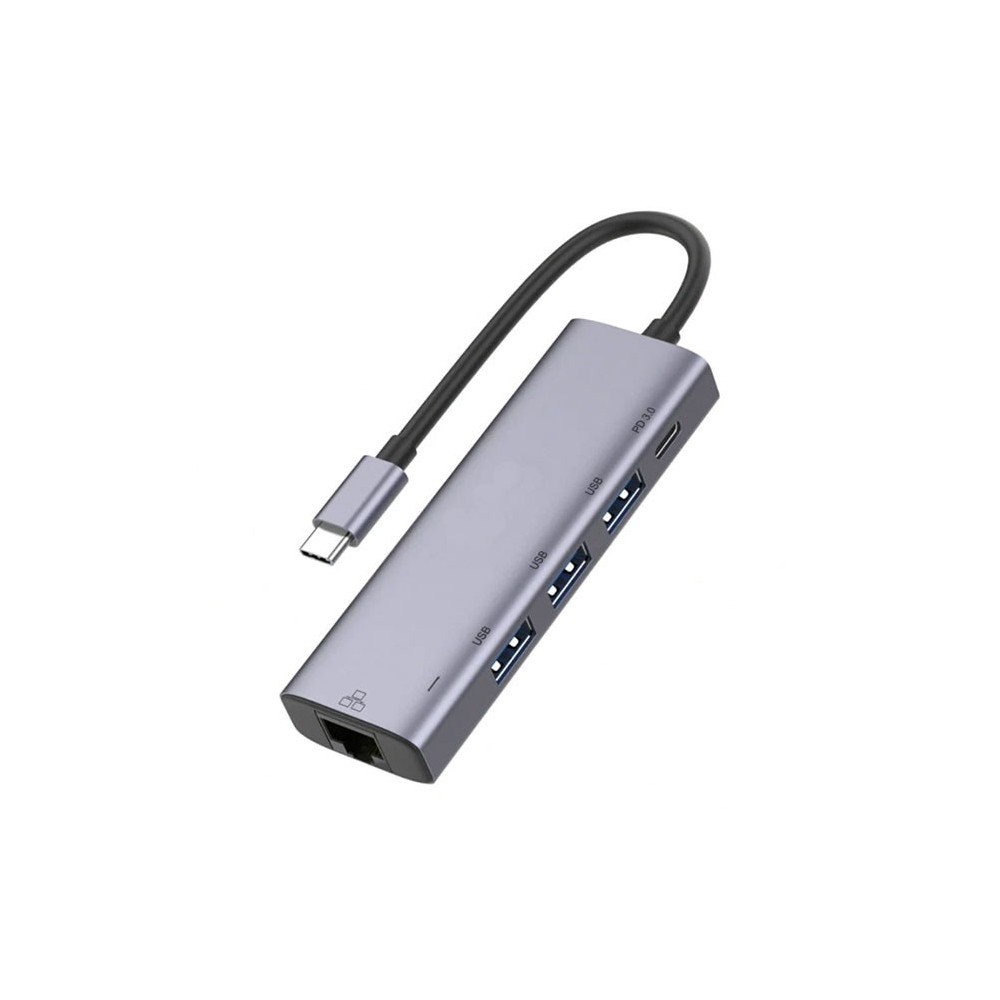 Adapter TIP C na 3xUSB3.0+TIP C+ RJ45