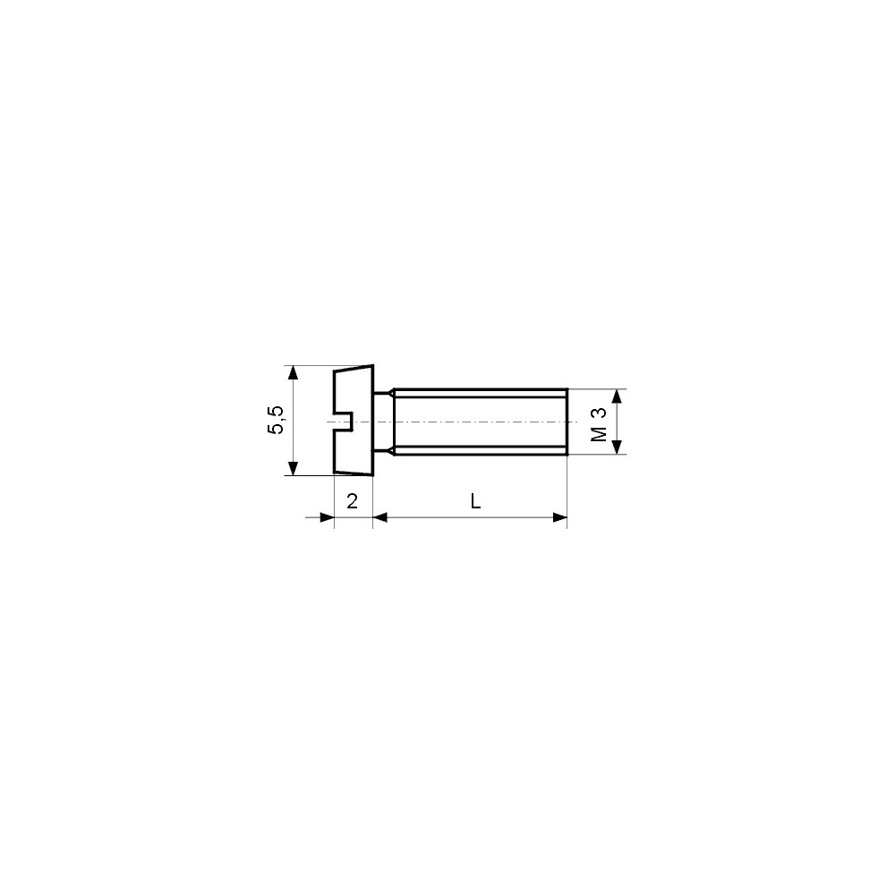 Vijak - M3 X 12mm DIN84