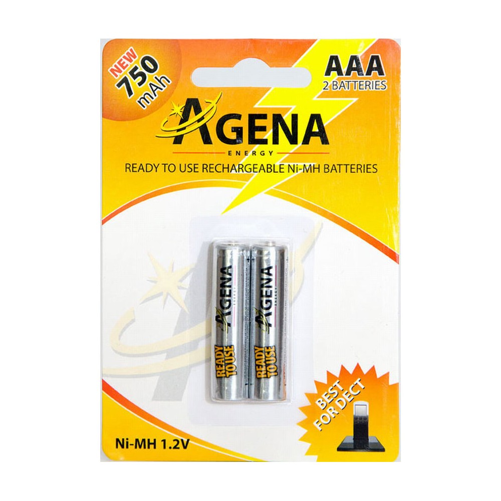 Bat. NiMh 1,2V 750 mAh LR03 2kom. Agena