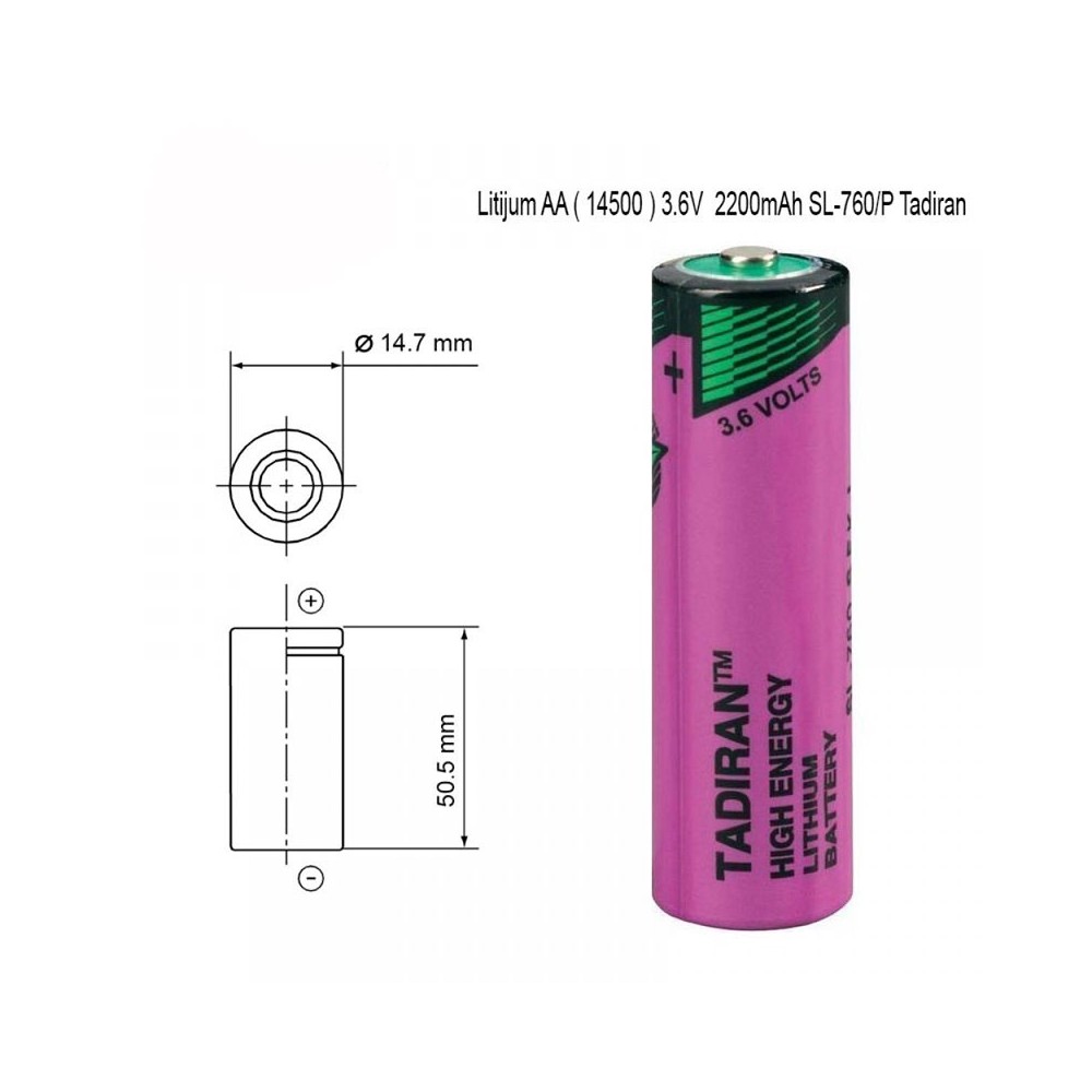 Baterija litijumska 3,6V ,SL-760 ,Tadiran AA