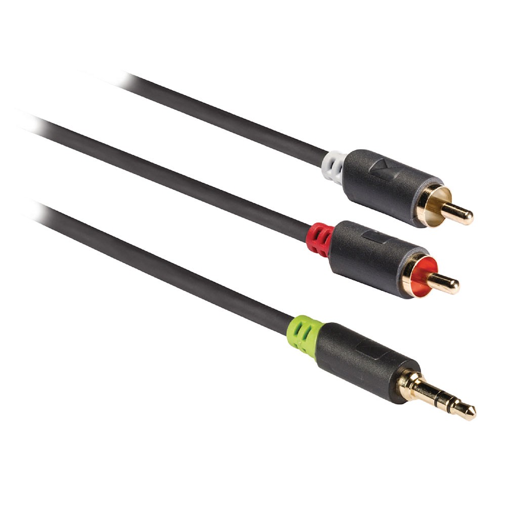 Kabel stereo audio 3,5mm ut.-2xcinc 1m