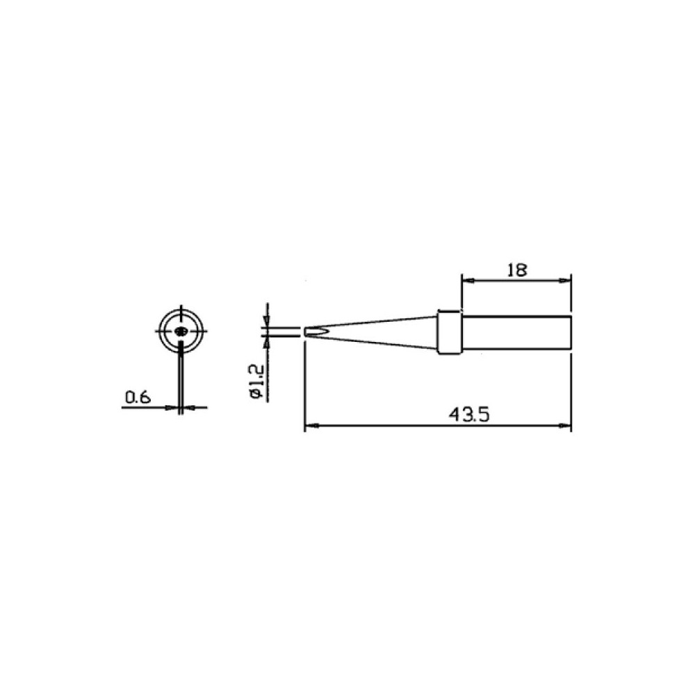 Vrh za lemilicu SOLOMON 1,2mm 43,5mm-ukupno