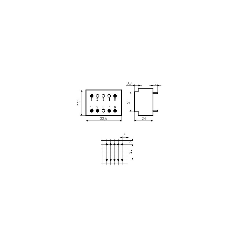 Trafo pr. 1.9VA 230V/12V Hahn