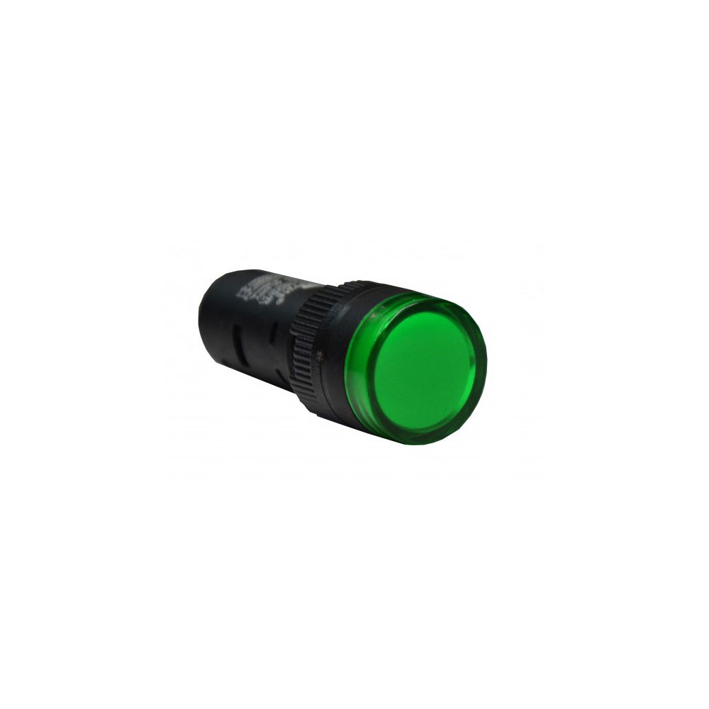 LED Zelena signalna sijalica 220V AC 16mm