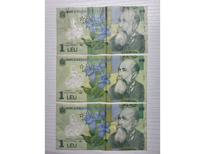 Rumunija, 1 leu (x3), 2005, F