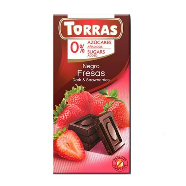 Torras crna čokolada sa jagodom 75g