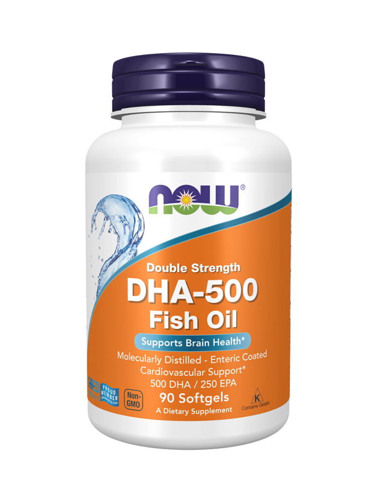 DHA-500 Double Strength, Now Foods, 90 softgel kapsula